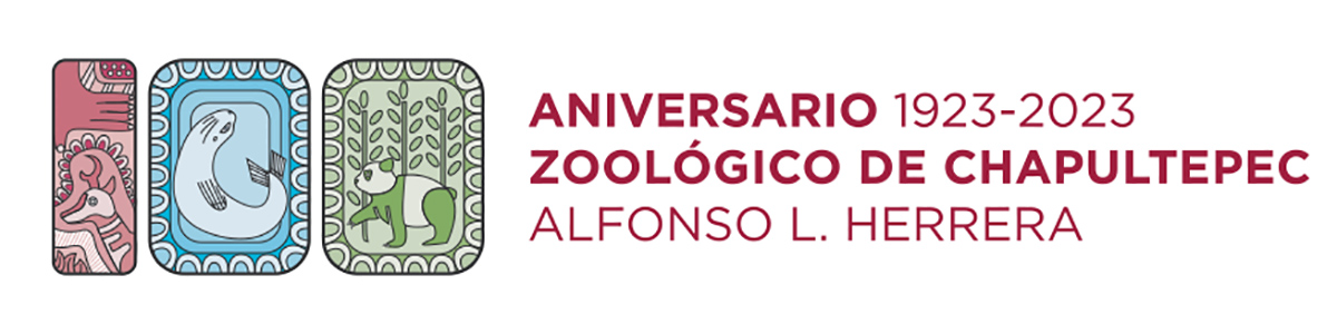 Logotipo conmemorativo a los 100 años del Zoológico de Chapultepec ...